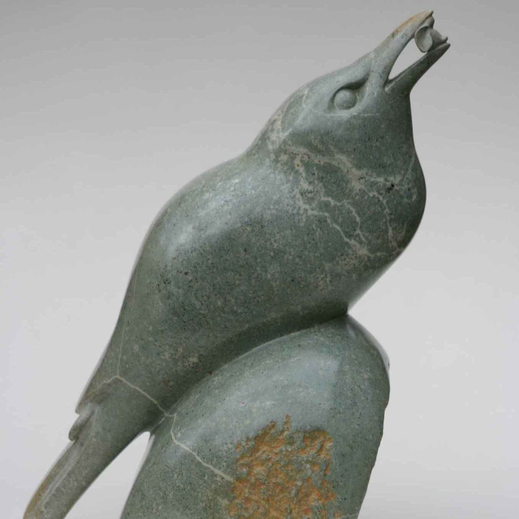 Bird stone sculpture