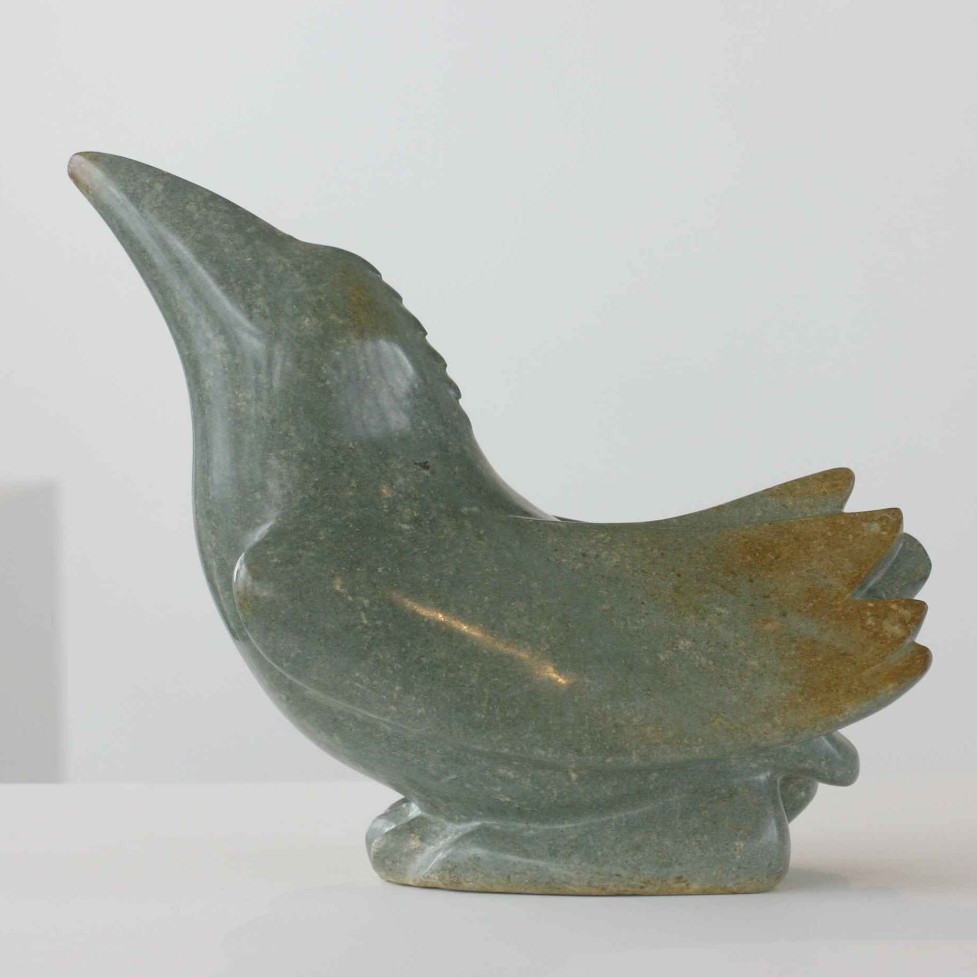 Bird stone sculpture