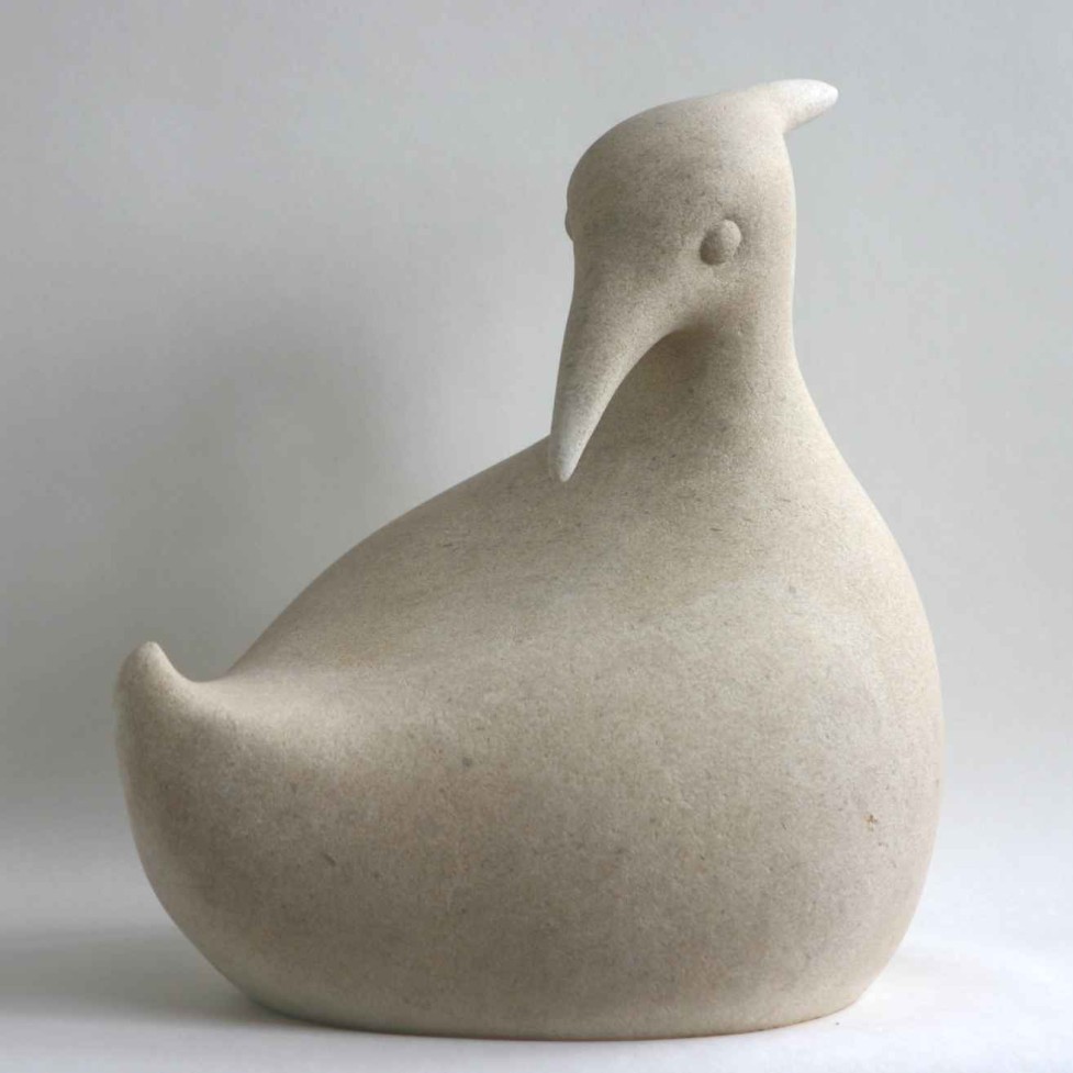Bird stone sculpture