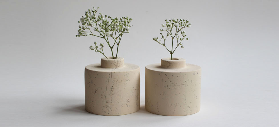 Cadeby Vase - small stone vases carved in a pastel yellow limestone